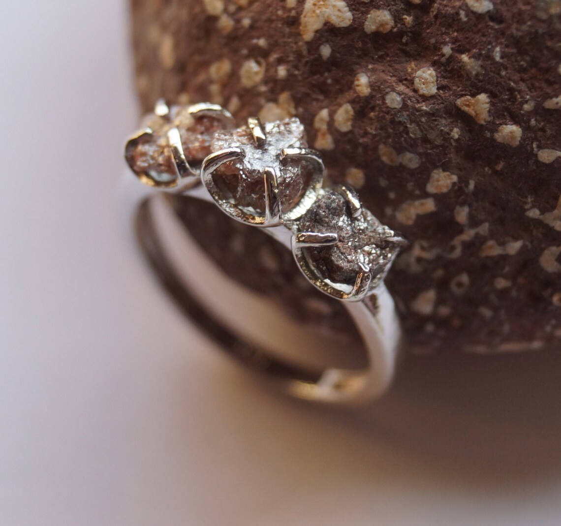 1.59 Cts Red Raw Diamond Ring Uncut Red Diamond Ring Reddish | Etsy