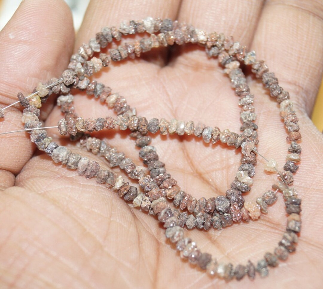 40.0 Cts Red Uncut Rough Diamonds, Natural Raw Uncut Diamond Beads, Red ...
