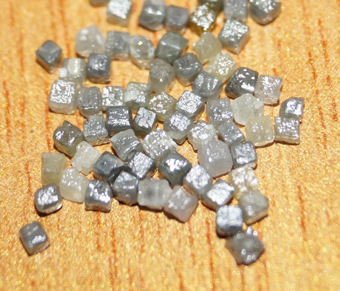 55% ON SALE Grey Diamond Box Cubes 14 Pieces 2 Carat - Etsy