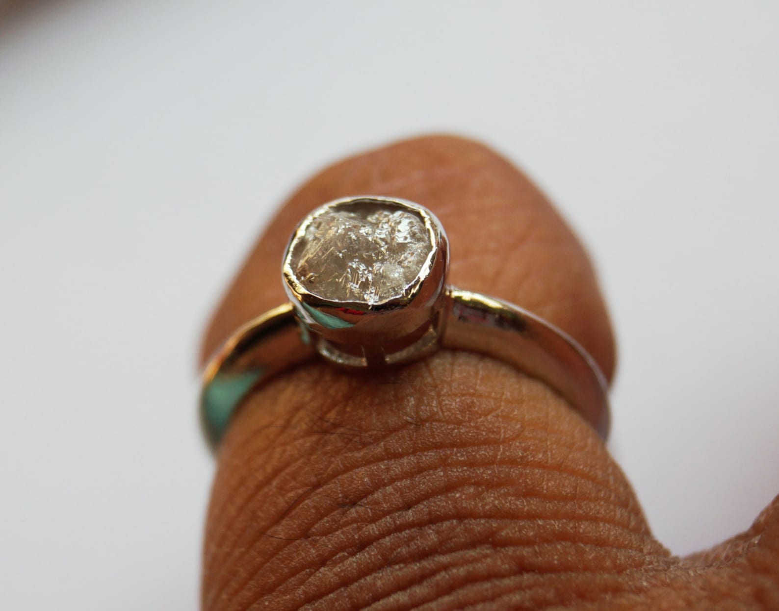 2.61 Cts Gray Raw Diamond Ring Gray Diamond Ring Raw - Etsy