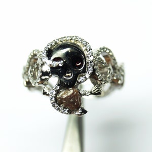 1.0 Cts Red Uncut Diamond Skull Ring, Red Diamond Ring, Promise Ring ...