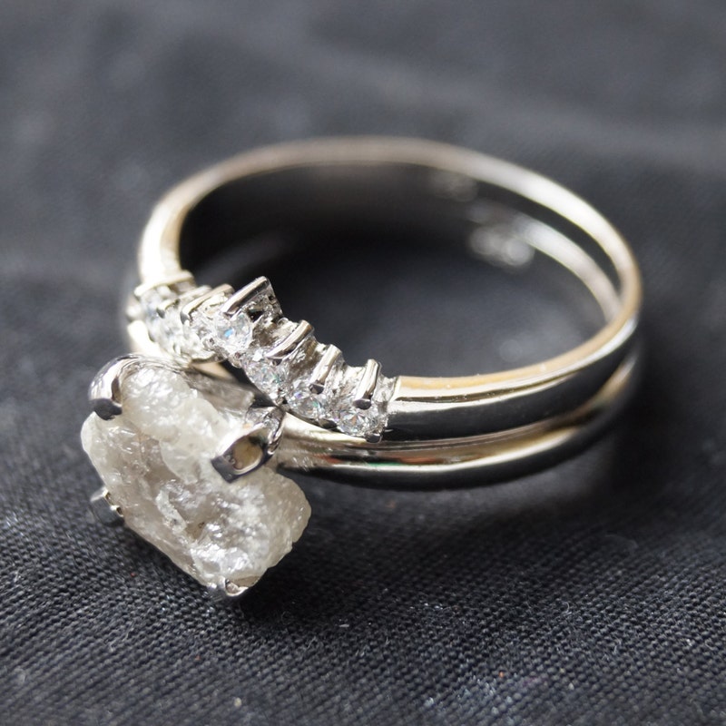 Raw Diamond Ring - Etsy