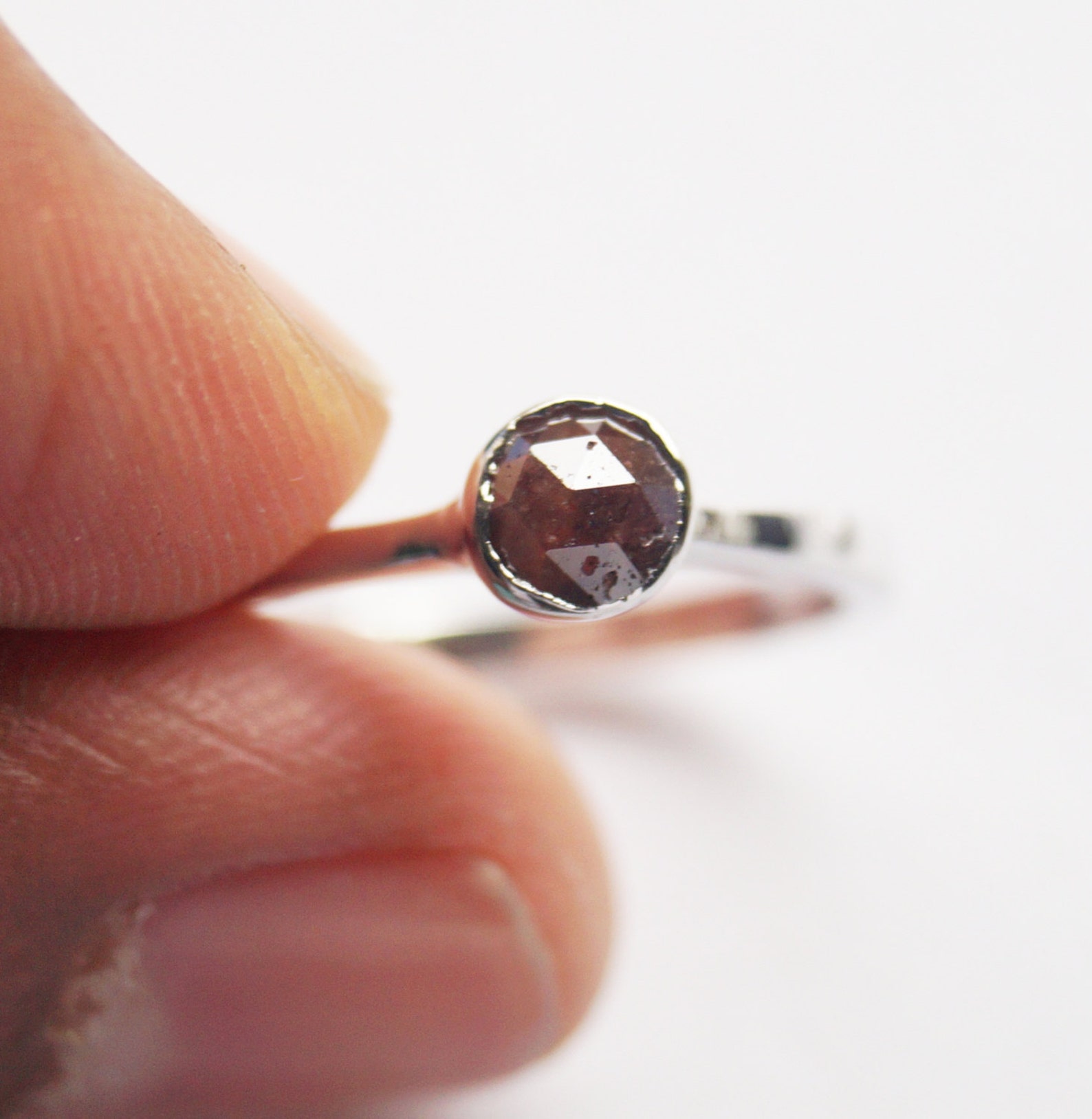 Red Rose Diamond Ring Diamond Ring Rose Cut Diamond Ring | Etsy