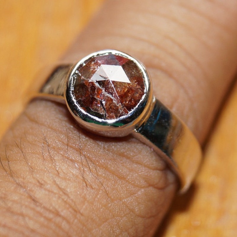 Rustic Diamond Ring - Etsy