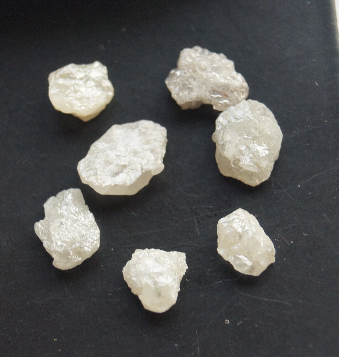 ON SALE 55% 2 Pieces White Raw Diamonds, Flat Rough Diamonds, Uncut ...