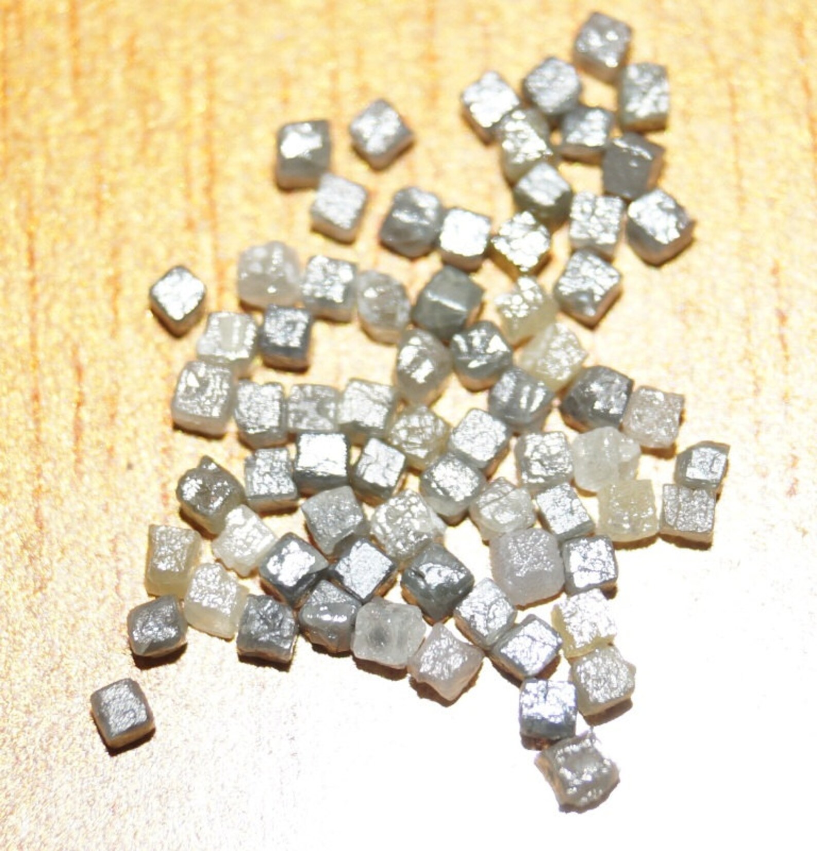 55% ON SALE Grey Diamond Box Cubes 14 Pieces 2 Carat - Etsy