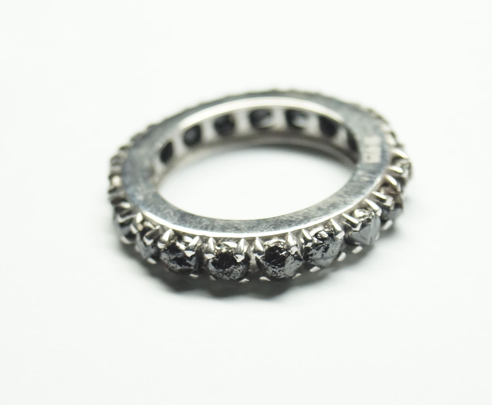 4.50 cts Black Raw diamond ring Black diamond Band Black | Etsy