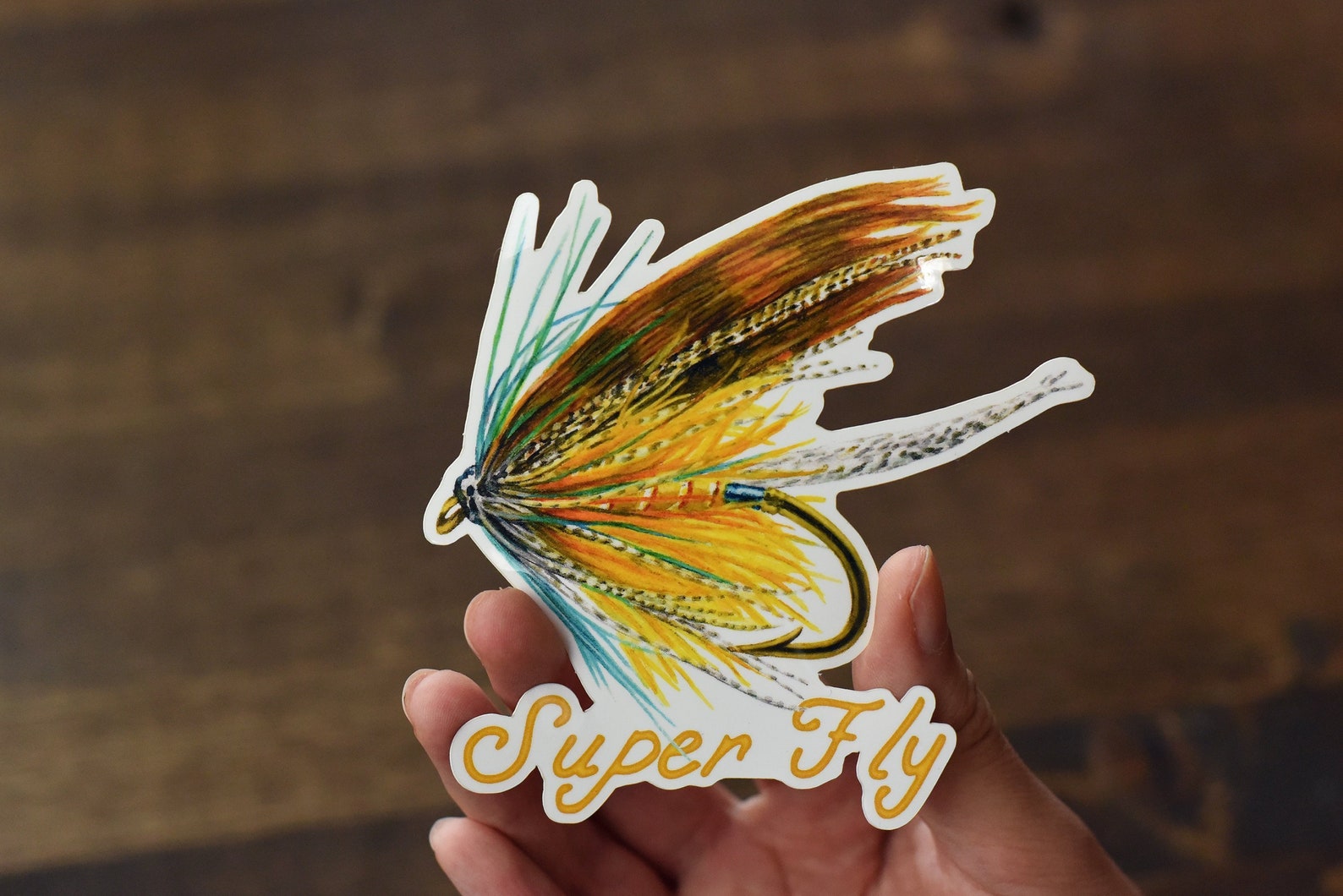 Vinyl fly fishing sticker fishing fly sticker fishing bumper | Etsy