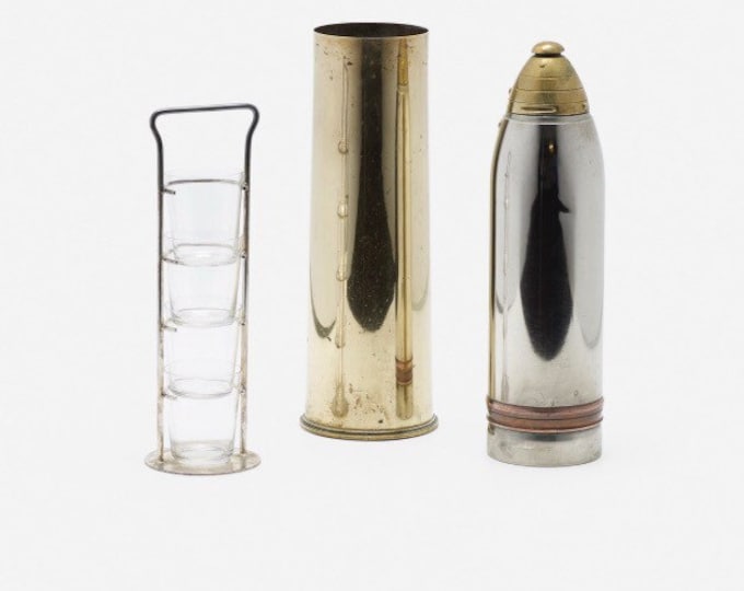 Antique Gorham WW1 Artillery Shell Cocktail Shaker and Server Set C ...