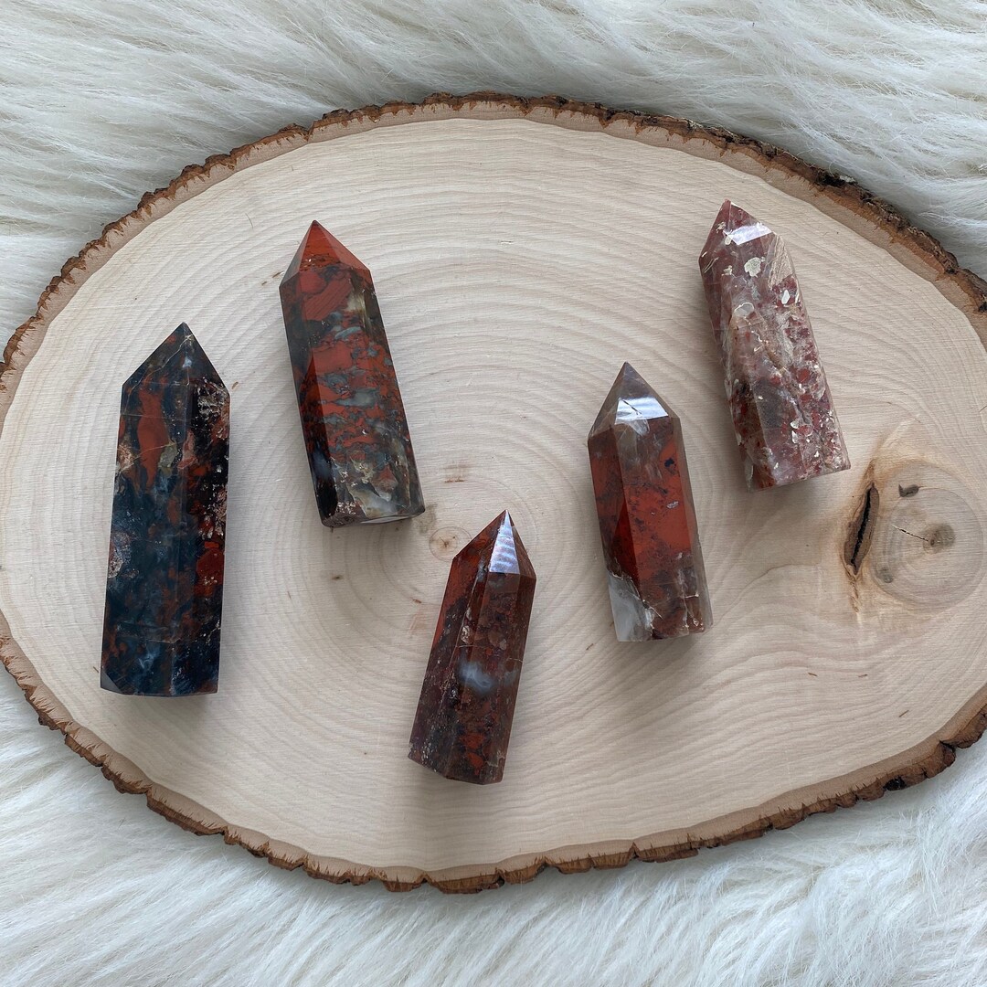 Red Brecciated Jasper With Agate Tower Red Jasper Agate - Etsy