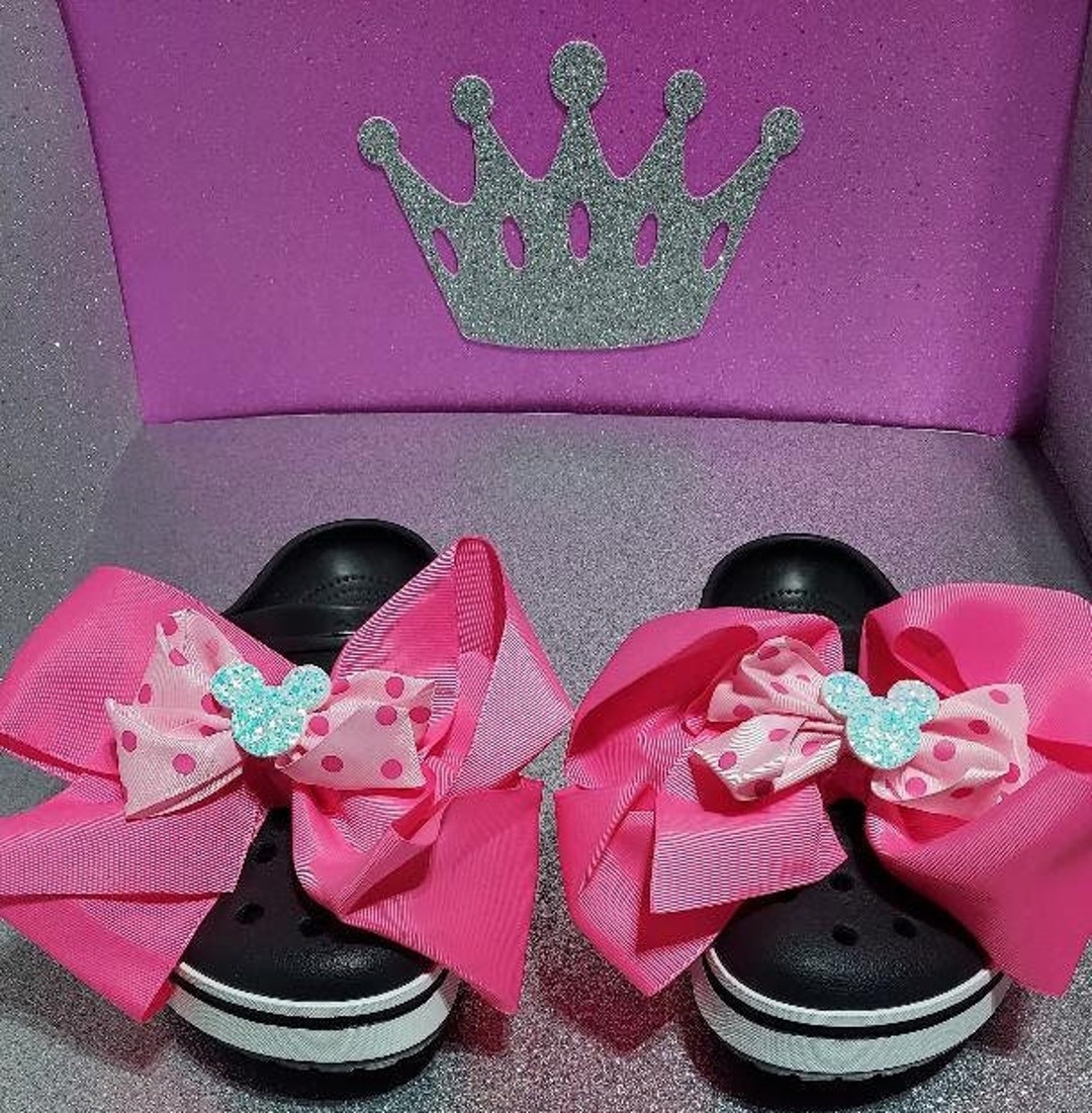 SHOE CLIPS BIG Bow Charm Luxury Croc Clogs Charm Bow - Etsy