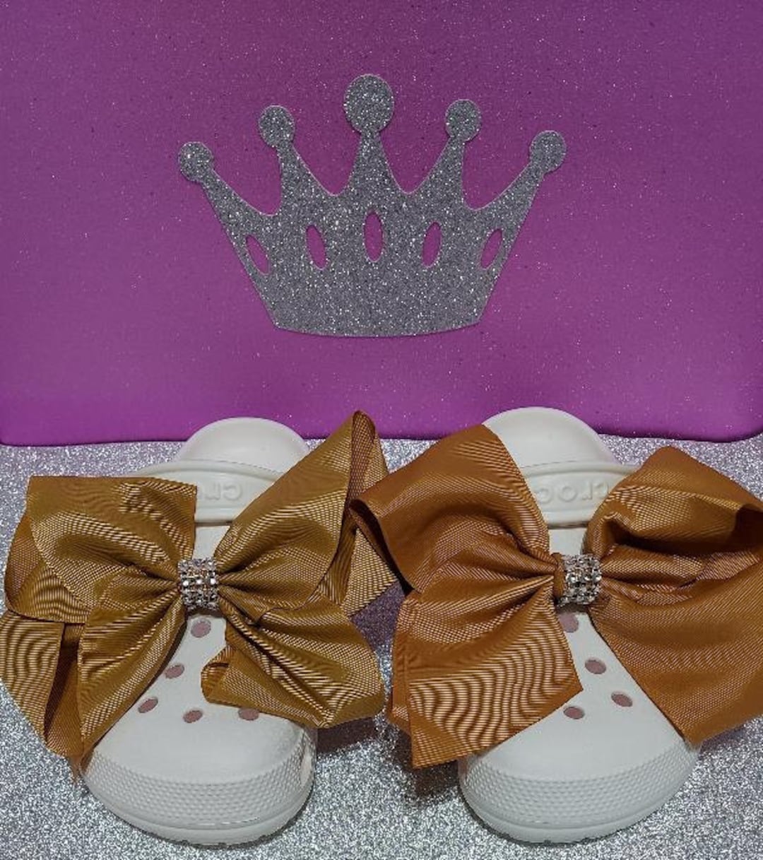 SHOE CLIPS - BIG Bow Charms - Luxury Croc Clogs Charm – Shoe Accessory ...