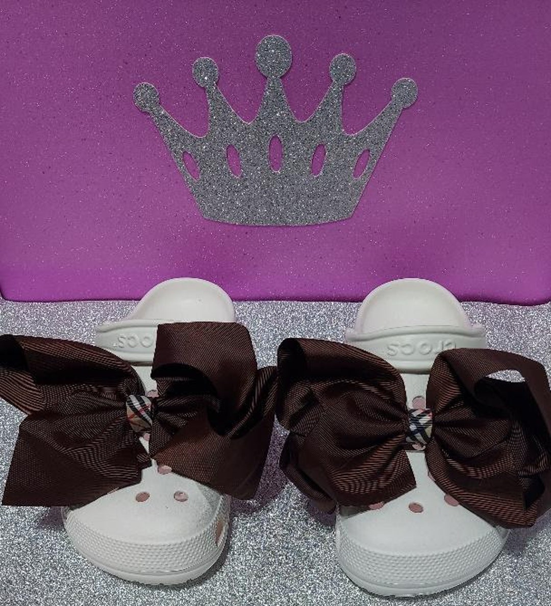 SHOE CLIPS - BIG Bow Charms - Luxury Croc Clogs Charm – Shoe Accessory ...