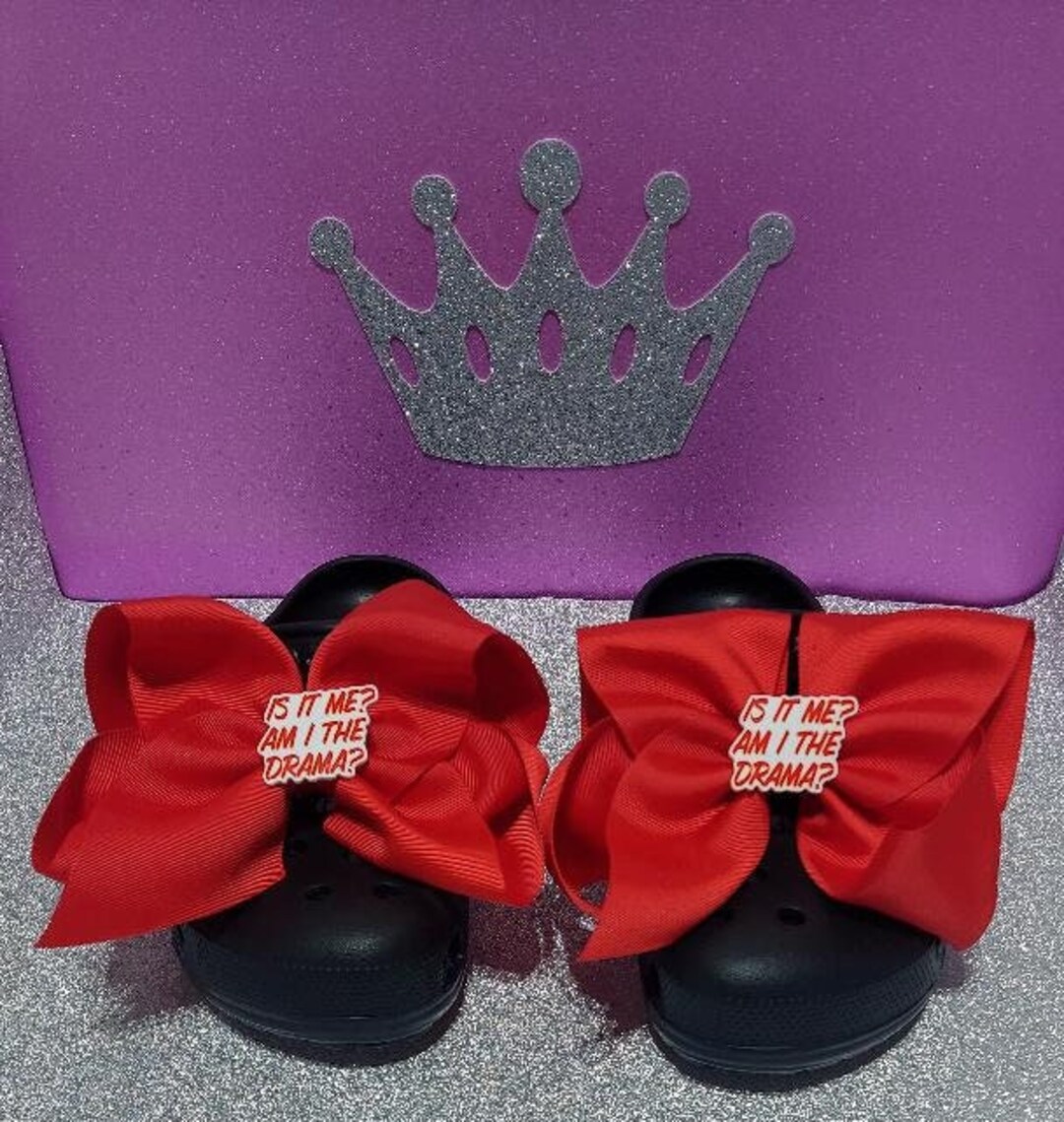 SHOE CLIPS BIG Bow Charms Luxury Croc Clogs Charm Shoe Accessory Croc ...