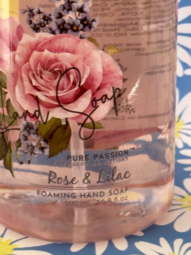 Pure Passion ROSE &LILAC Foaming Hand Soap (1) 16fl.oz Decorative Pump ...