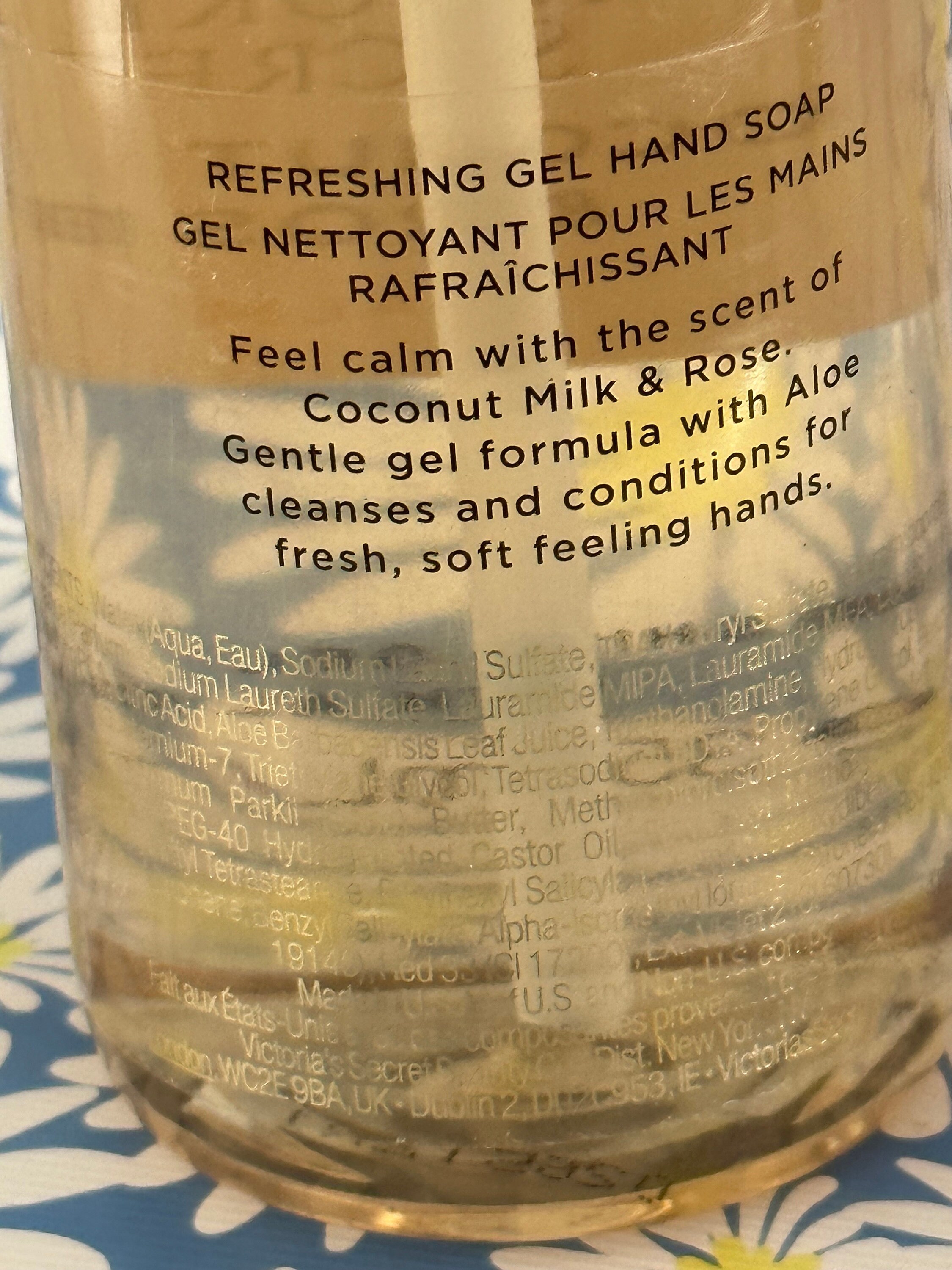 VICTORIA S SECRET Coconut Milk &rose Refreshing Gel Hand Soap (1) 12fl ...