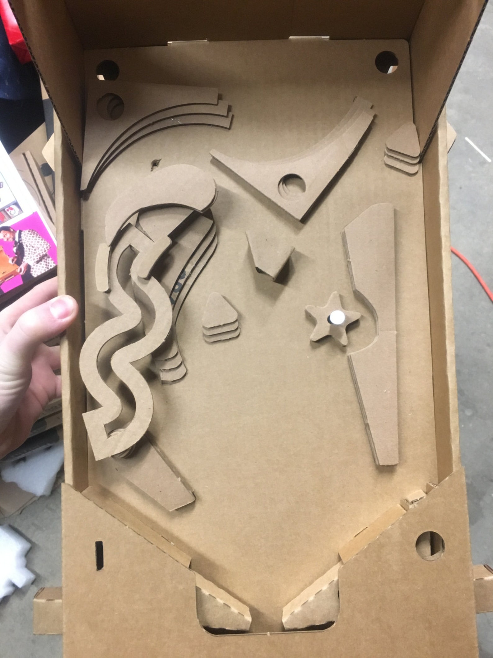 Pinbox 3000 Cardboard Tabletop Pinball Game Kit. DIY | Etsy