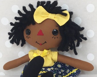 Black raggedy ann | Etsy