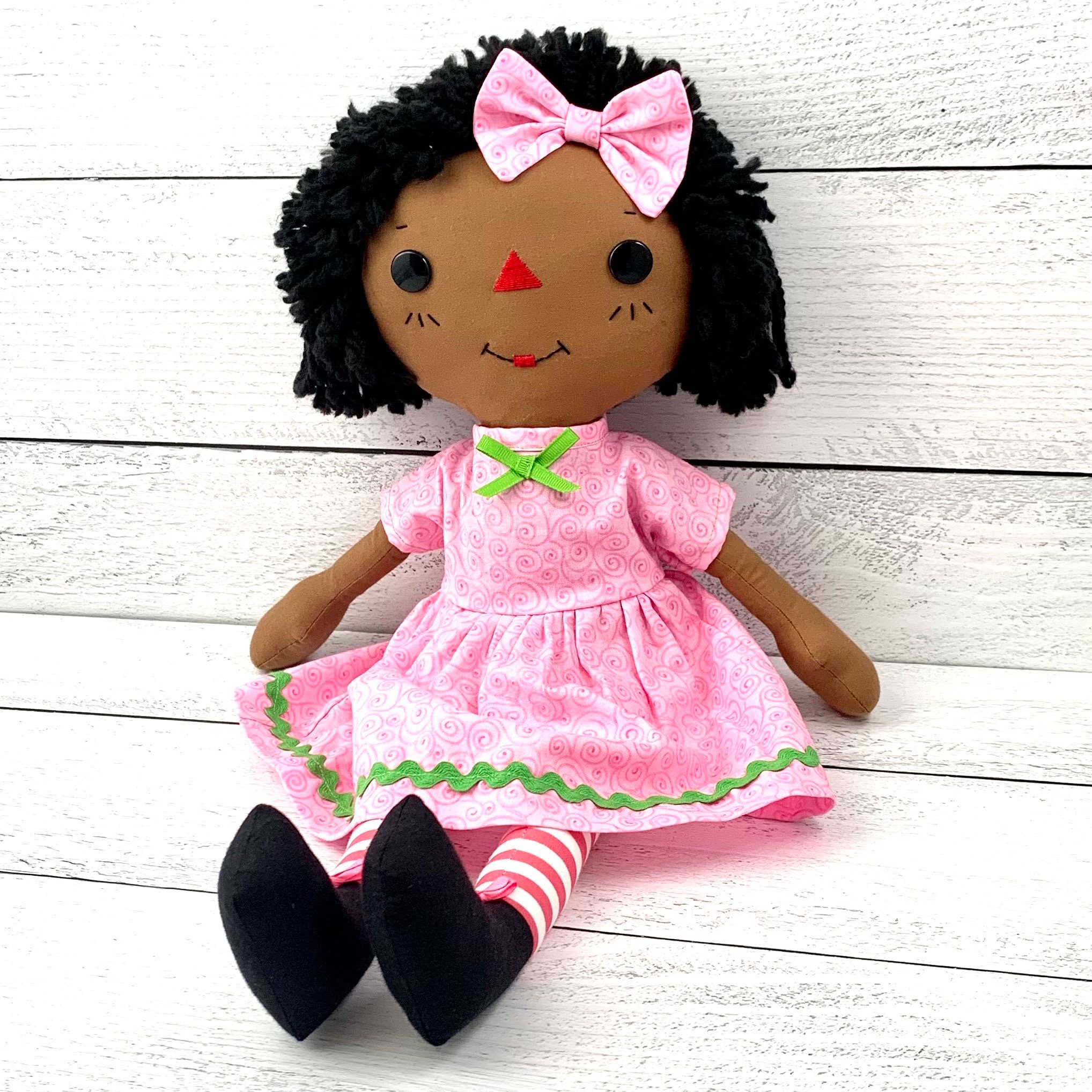 shop online Black Rag Doll, Raggedy Ann Doll, Personalized Gift for ...