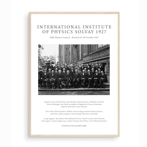 Solvay Conference Poster, Solvay Conference 1927 Print, Fifth Solvay ...