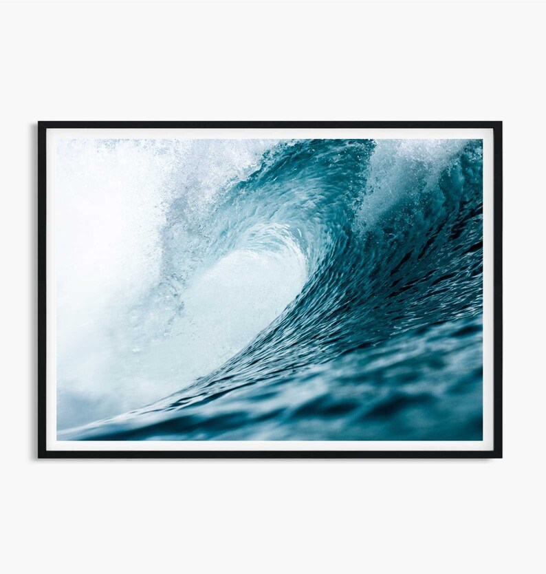 Plunging Wave Print Breaking Wave Poster Surfing Poster - Etsy