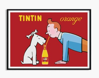 Kuifje poster afdrukken - Etsy Nederland
