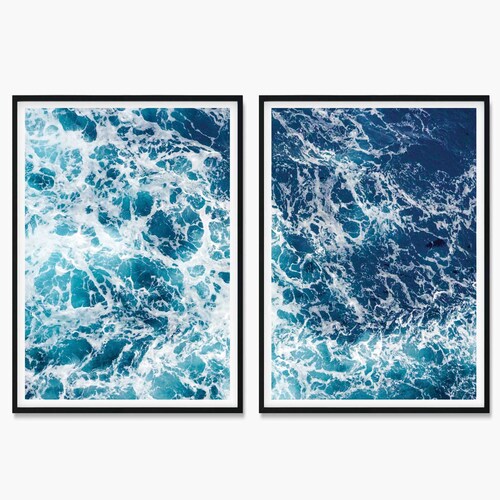 Blue Oceans Art Print Poster Ocean Print Ocean Poster Ocean - Etsy