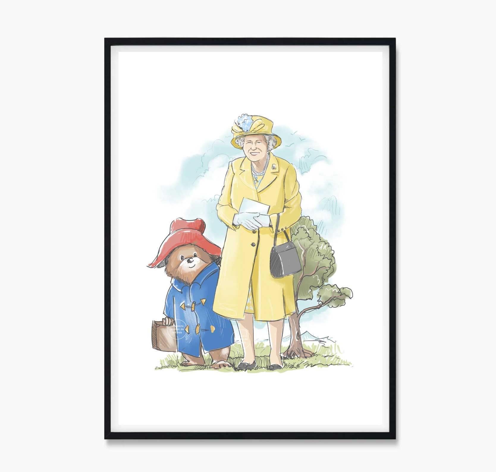 Queen and Paddington Queen Elizabeth and Paddington Bear - Etsy UK