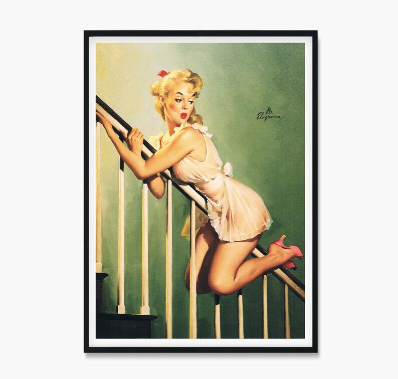 Gil Elvgren Pinup Girl Art Print Poster Elvgren Prints Gil Etsy