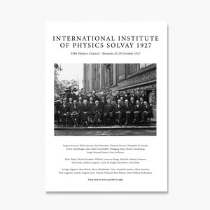 Solvay Conference Poster, Solvay Conference 1927 Print, Fifth Solvay ...
