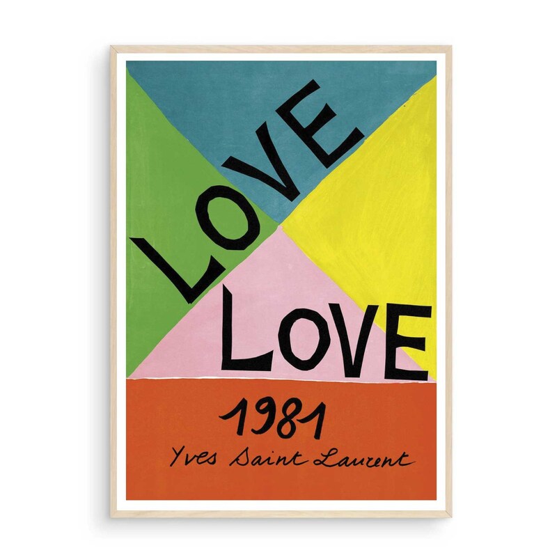 Ysl Love Posters - Etsy UK