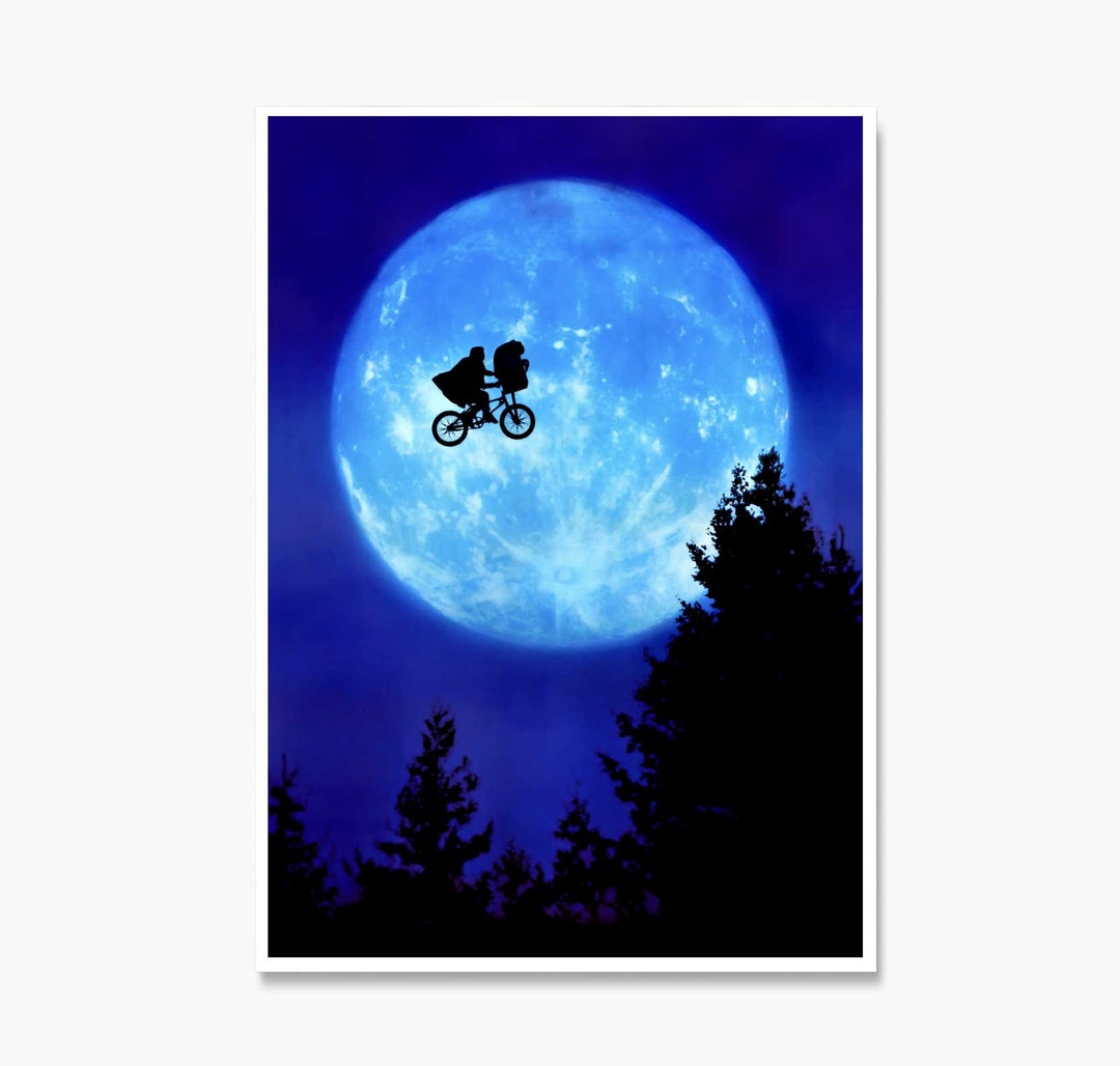 ET Movie Poster, ET Vintage Movie Poster, the Extra Terrestrial Movie ...