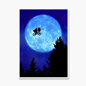 ET Movie Poster, ET Vintage Movie Poster, the Extra Terrestrial Movie ...