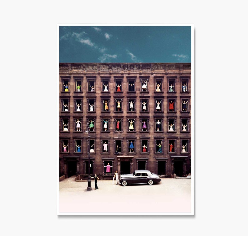 Girls in the Windows Poster Girls in Windows Print Women in - Etsy