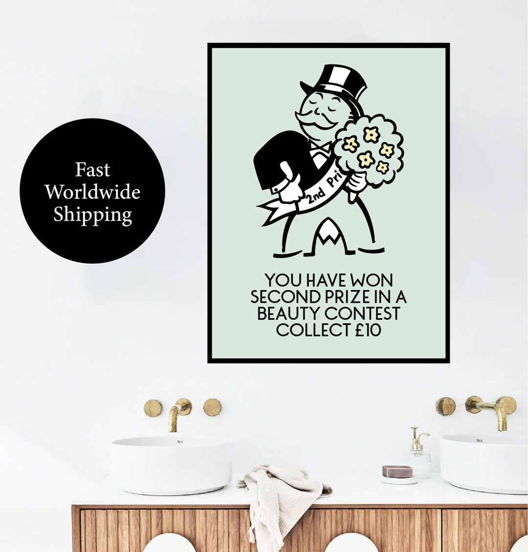 Funny Monopoly Beauty Contest Poster, Community Chest Beauty Contest ...