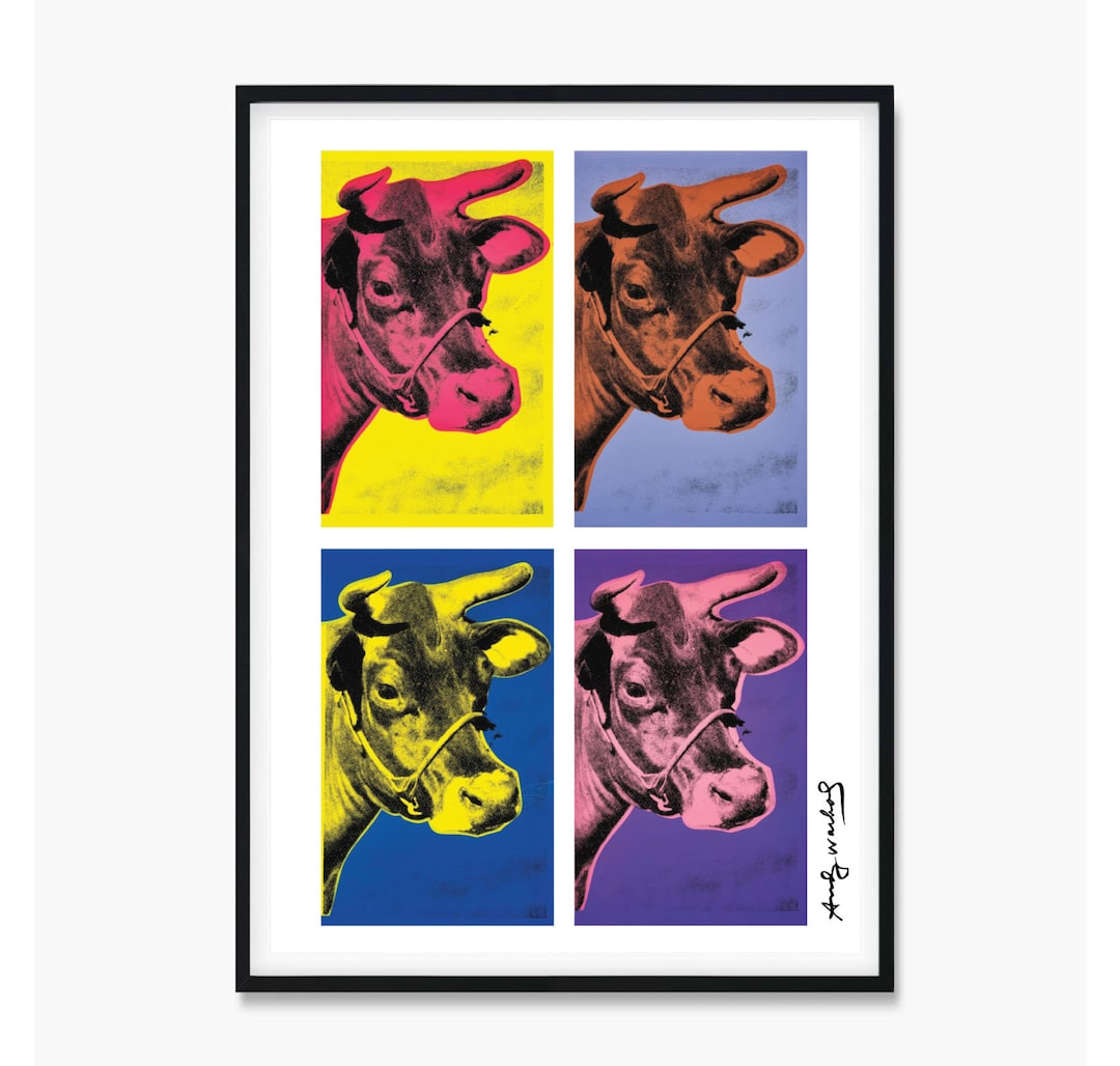Andy Warhol Cow Print, Andy Warhol Cow Poster, Warhol 4 Cows Pop Art ...