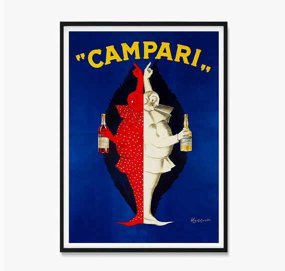 Campari Poster Campari Print Campari Art Blue and Red - Etsy