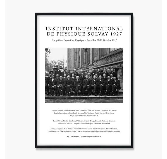 French Solvay Conference Poster Solvay 1927 Print Fifth - Etsy