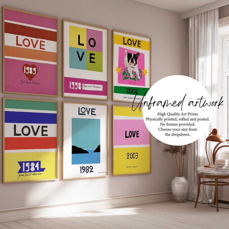 Ysl Love Posters - Etsy UK