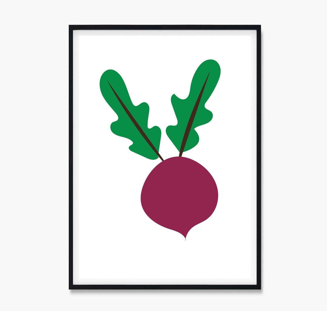 Radish Art Print Poster, Radish Print, Radish Poster, Vegetable Wall ...