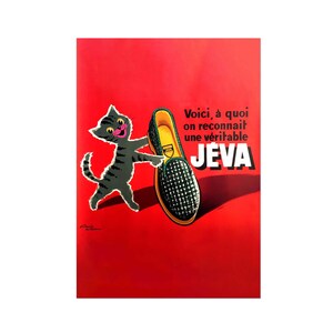 Jeva Cat Poster, Jeva Cat Print, Jeva Cat Vintage Poster, Jeva Cat With ...