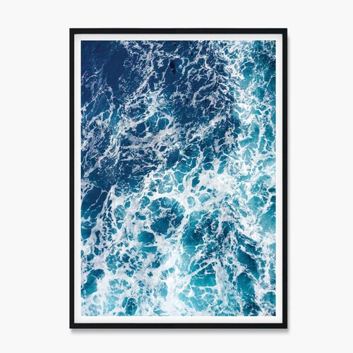 Blue Oceans Art Print Poster Ocean Print Ocean Poster Ocean | Etsy