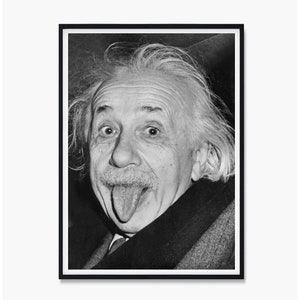 Einstein Tongue Out Vintage Print, Einstein Tongue Out Posters, Einstein Tongue Wall Art ...