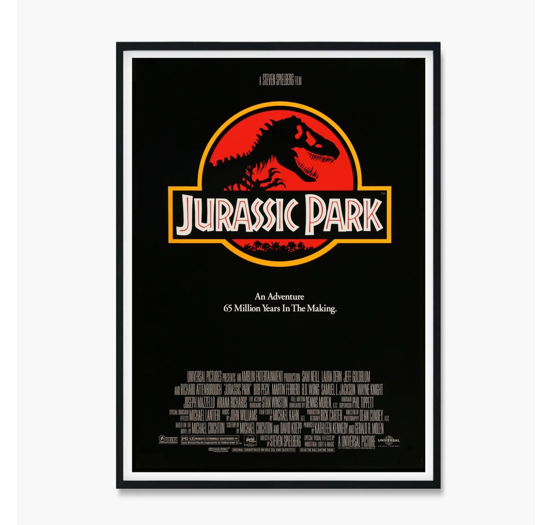 Jurassic Park Movie Poster, Jurassic Poster Art Print, Jurassic Park ...