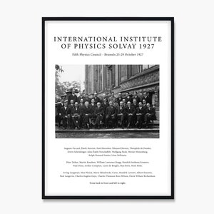 Solvay Conference Poster, Solvay Conference 1927 Print, Fifth Solvay ...