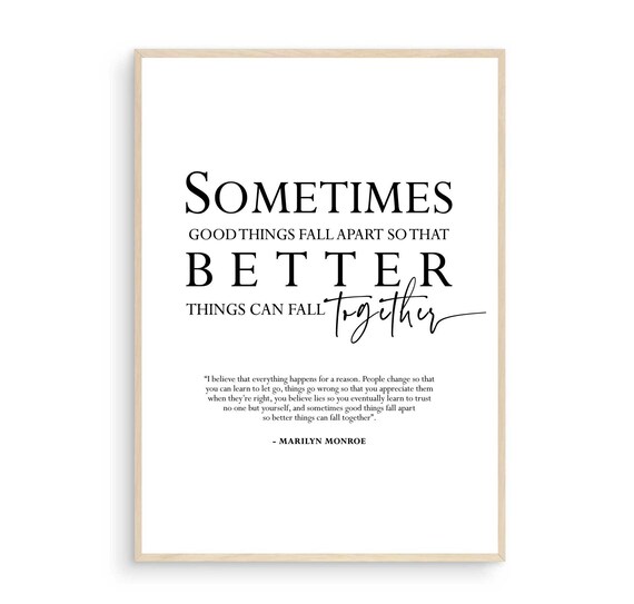 Things Fall Apart Theme Quotes Sometimes Good Things Fall Apart So