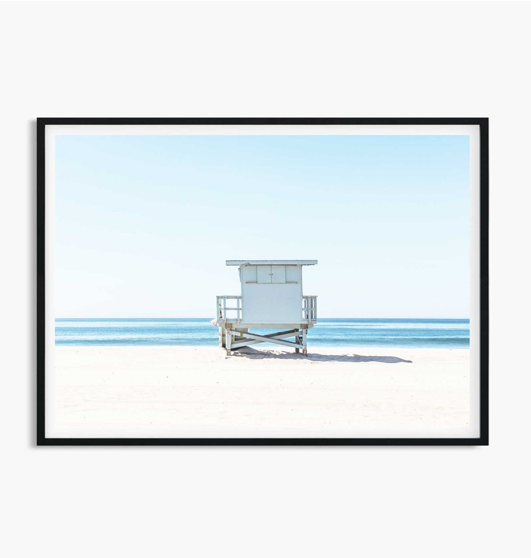 Lifeguard Tower Print, Nautical Prints, Beach Huts Print, Lifeguard Hut ...