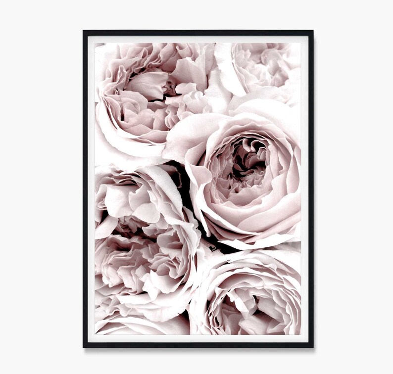 Cream Creme Earthy Peony Print Earth Tone Flower Print - Etsy