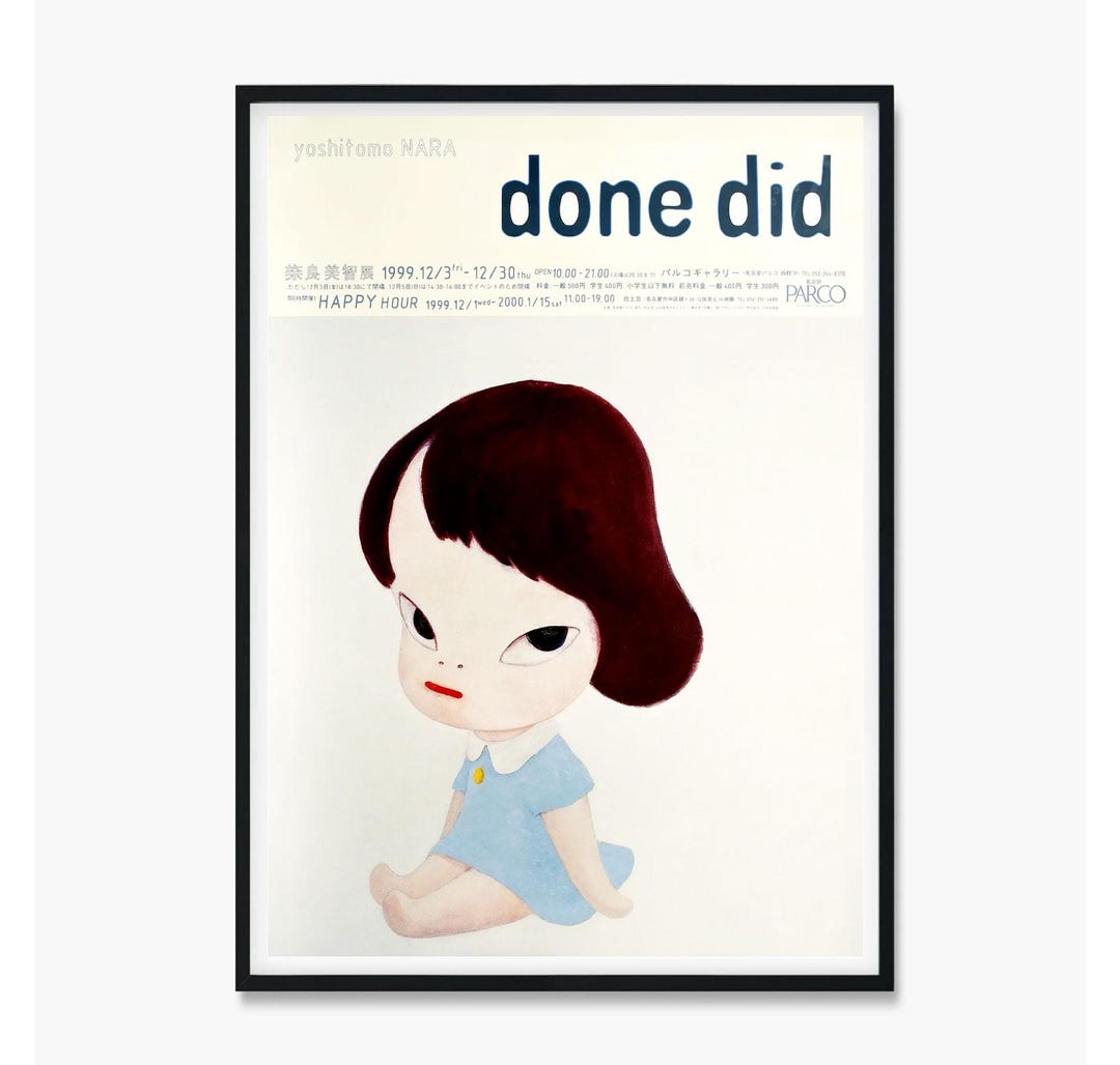 Yoshitomo Nara Done Did Art Print, Nara Blue Dress Girl Poster ...