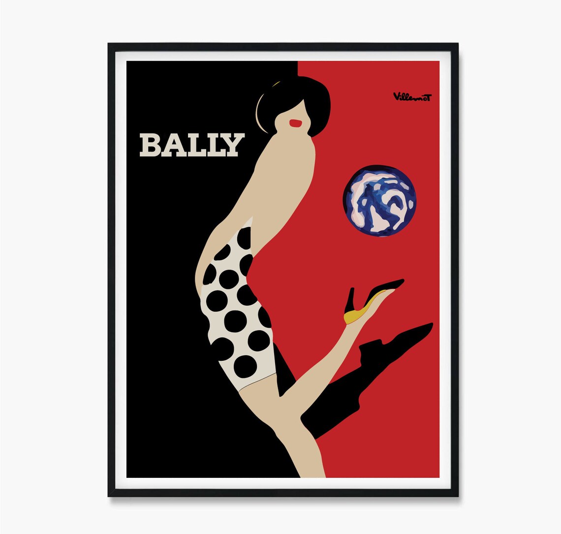 Bally Kick Woman Poster Bally Kick Woman Print Bernard - Etsy